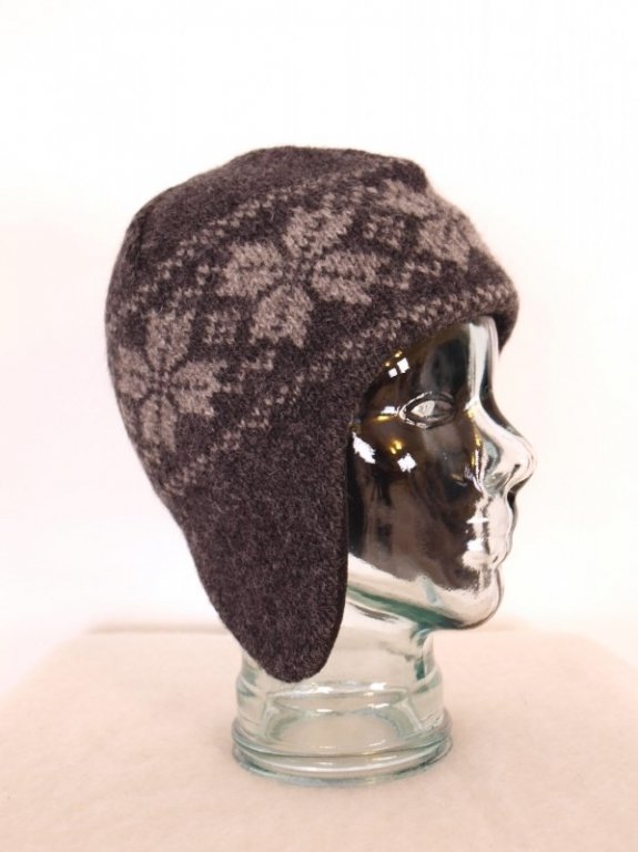 Foret hue i uld, koks med stjernemønster - Huer - Samsø Nature